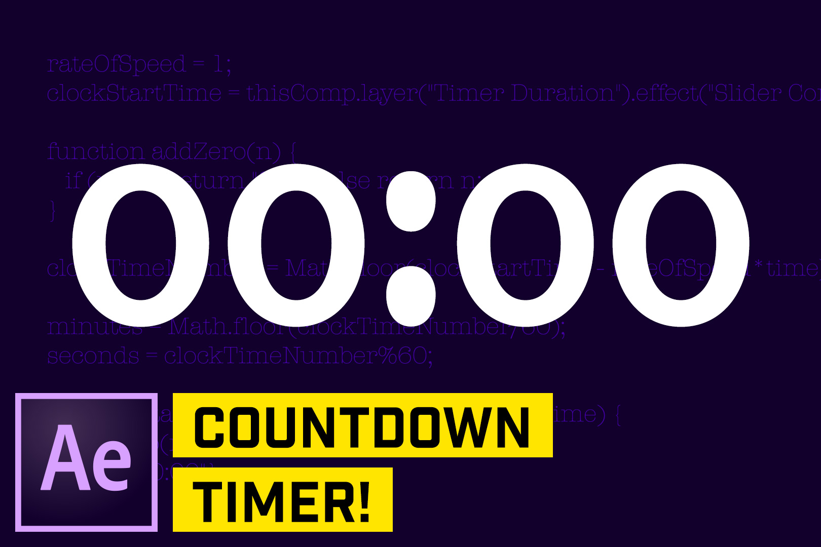 Create A Countdown Timer With Expressions After Effects Cc Tutorial